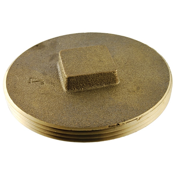 Brass Cleanout Plug - 4". 4-1/2" O.D.