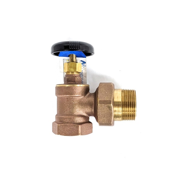 Matco-Norca Angle Radiator Hot Water Valve, 3/4"