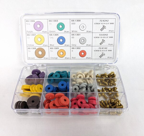 Color Coded Flat washer Assortment, 200 Piece