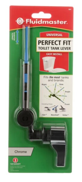 Fluidmaster Perfect Fit™ Toilet Tank Flush Handle - Chrome