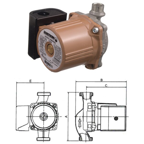 Armstrong Pumps Astro Single Phase Circulating Pump - 115 Volt, 60 Hz ...
