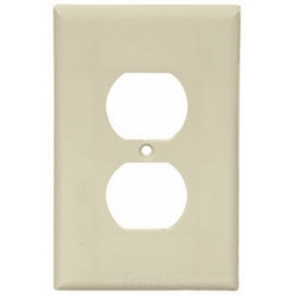Thermoplastic Dual Wall Plate - 1 GANG, White
