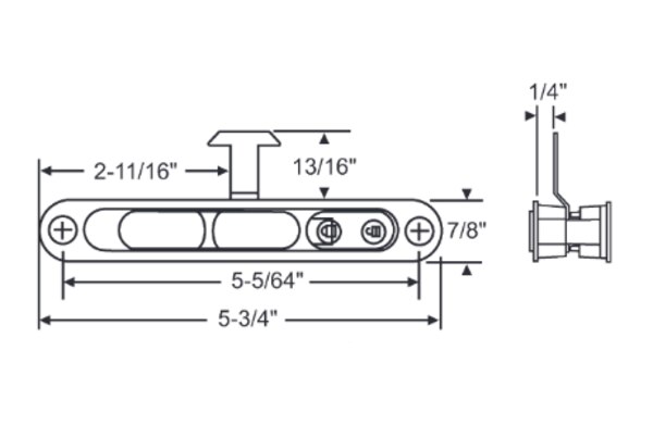 Screen Door Lock - Black